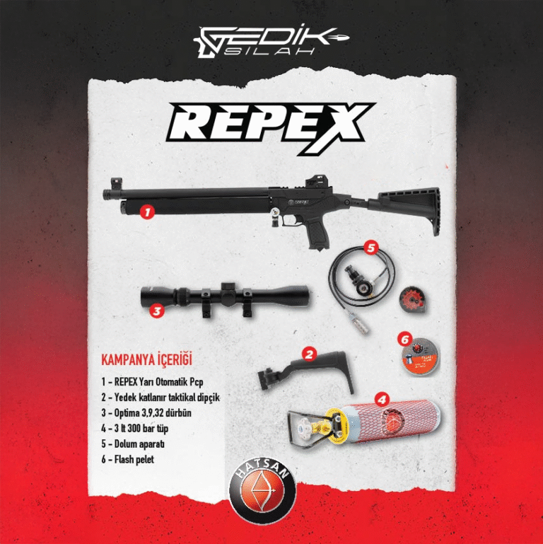 Hatsan Repex Yarı Otomatik PCP Havalı Tüfek (Full Set)